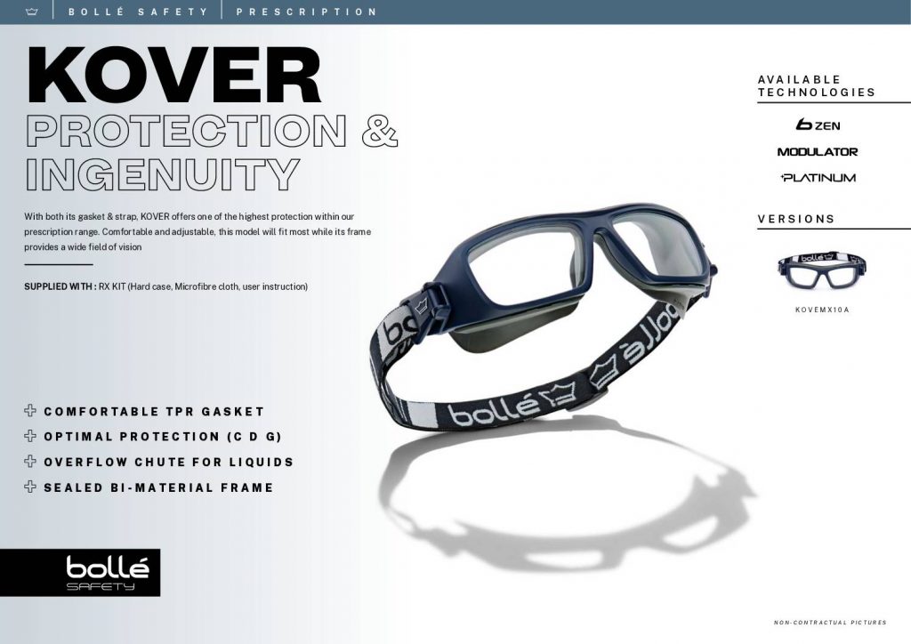 Bolle Kover KOVEMX10A (Prescription Safety Goggles Frame & Lenses ...